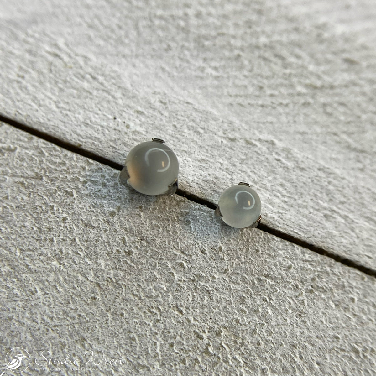 Moonstone Sphere Prong Set Top – Studio Wren